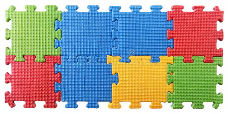 Multi Colored Rubber Orthopedic Mat Made of Puzzles Generative AI Stock ...