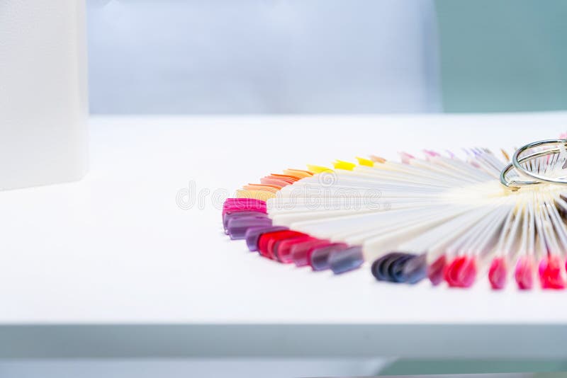 Multi-colored Samples of Nail Tips for Nail Design on Light Background ...