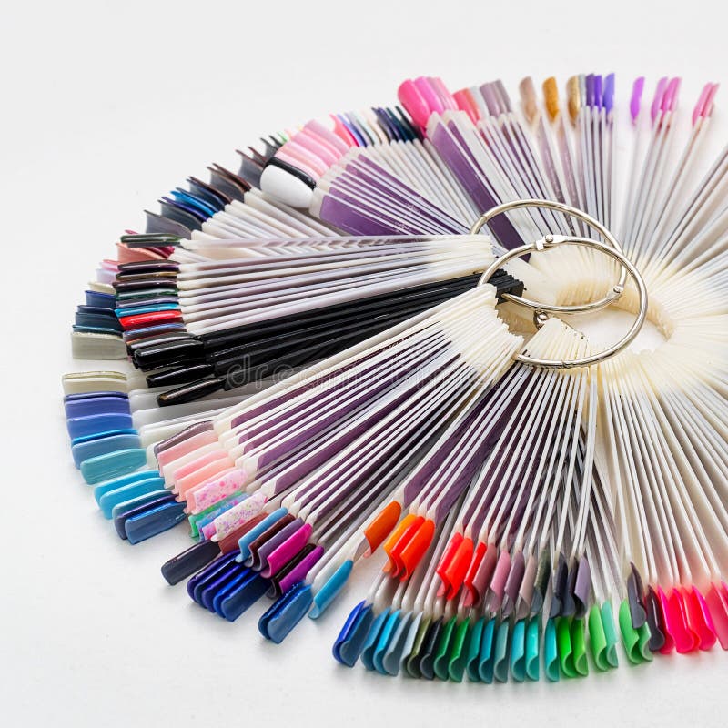 Multi-colored Samples of Nail Tips for Nail Design on Light Background ...