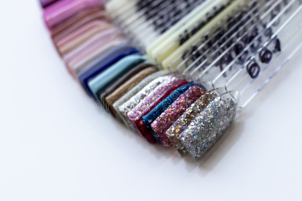 Multi-colored Samples of Nail Tips for Nail Design. Manicure Nail ...