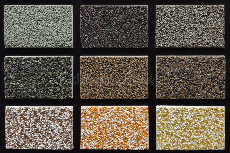 Multi-colored Samples of Plasterboard for Interior Decoration in the ...