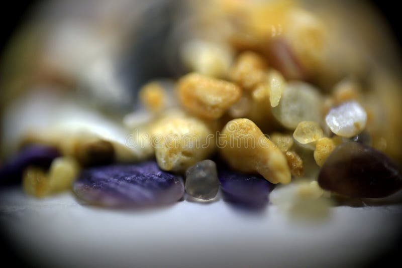 Multi-colored Sand Grains in Macro Photography Stock Image - Image of ...