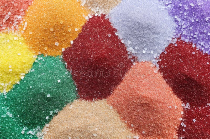 Multi-colored Sand Grains Sprinkled on White Background Stock Photo ...