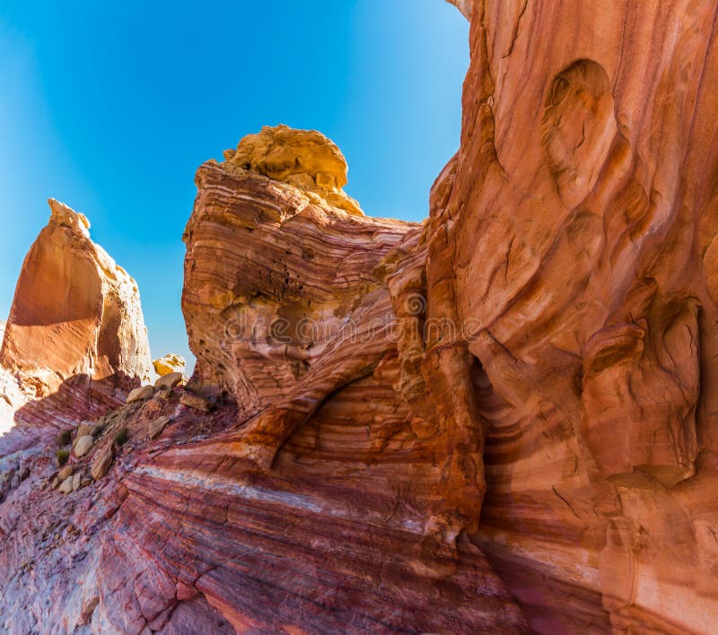 Multi Colored Sandstone Formations the Slick Rock Stock Photo - Image ...