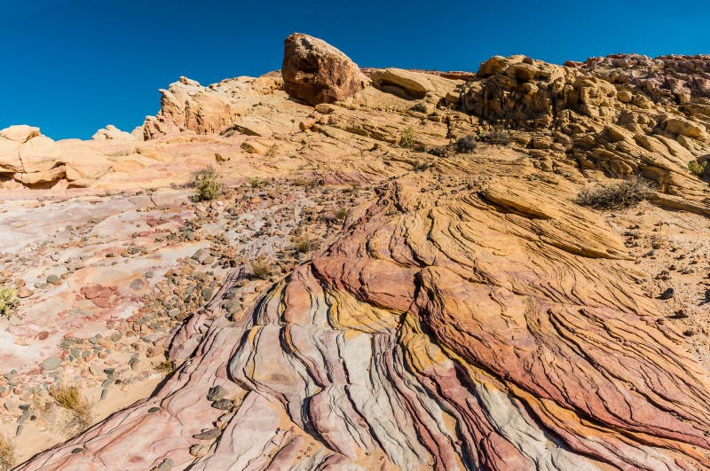Multi Colored Sandstone Formations the Slick Rock Stock Image - Image ...