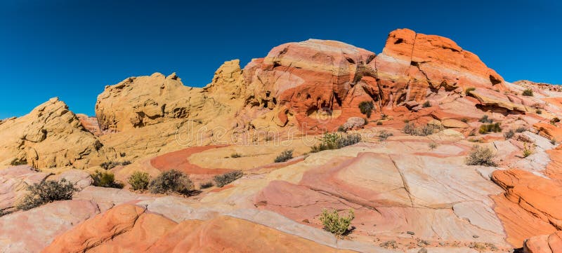 Multi Colored Sandstone Formations the Slick Rock Stock Image - Image ...