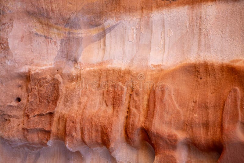 Sandstone Rock and Mineral Layers in Petra, Jordan Stock Image - Image ...