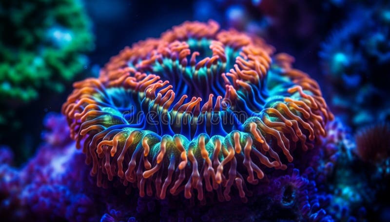 Multi Colored Sea Life Swims in Underwater Paradise Generated by AI ...