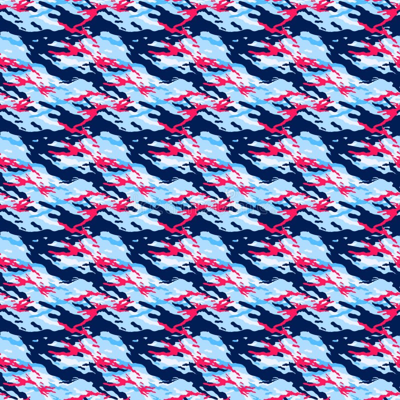 Multi Colored Seamless Camouflage Pattern Illustration Stock ...