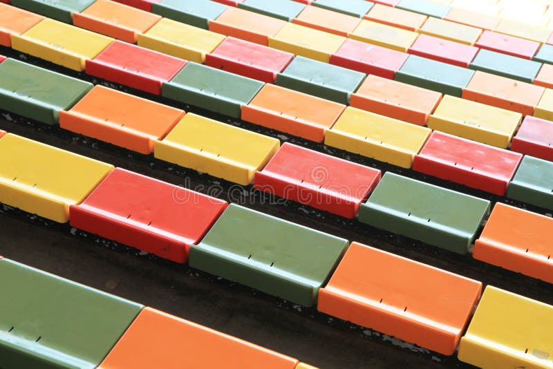Multi colored seats stock image. Image of seat, colour - 52614021