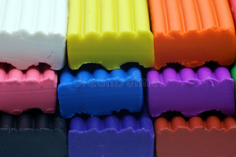 Multi-colored Set of Plasticine Sticks Closeup View Stock Image - Image ...
