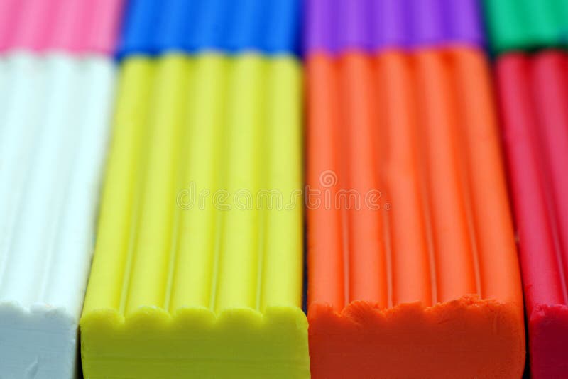 Multi-colored Set of Plasticine Sticks Closeup View Stock Photo - Image ...
