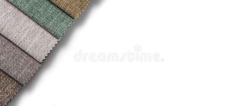 Multi Colored Set of Upholstery Fabric Samples for Selection ...