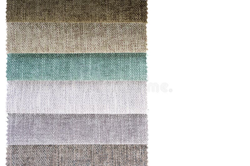 Multi Colored Set of Upholstery Fabric Samples for Selection ...
