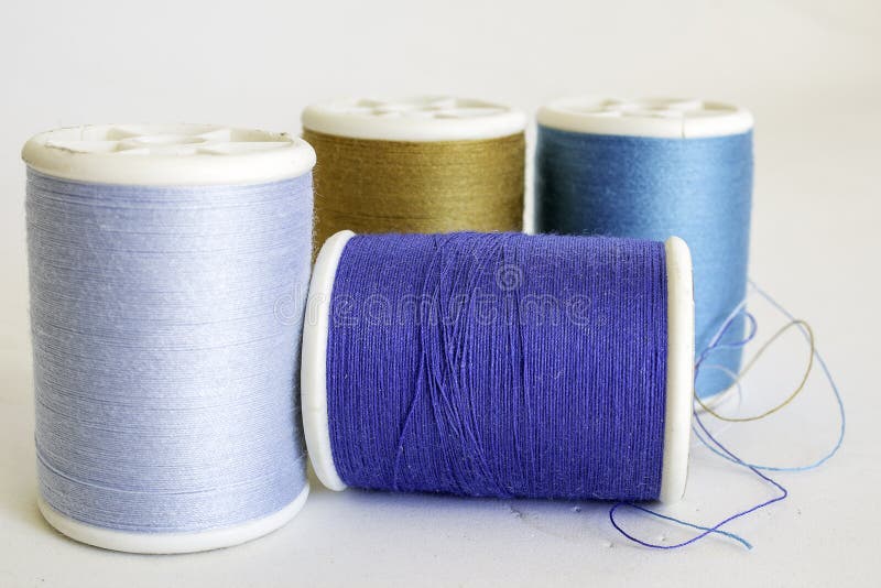 Multi-colored Sewing Thread Stock Photo - Image of sewing, blue: 57302784