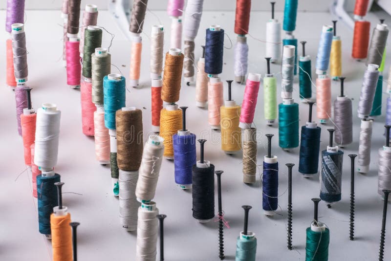 Multi-colored Sewing Threads, in Large Quantities, in the Sewing ...