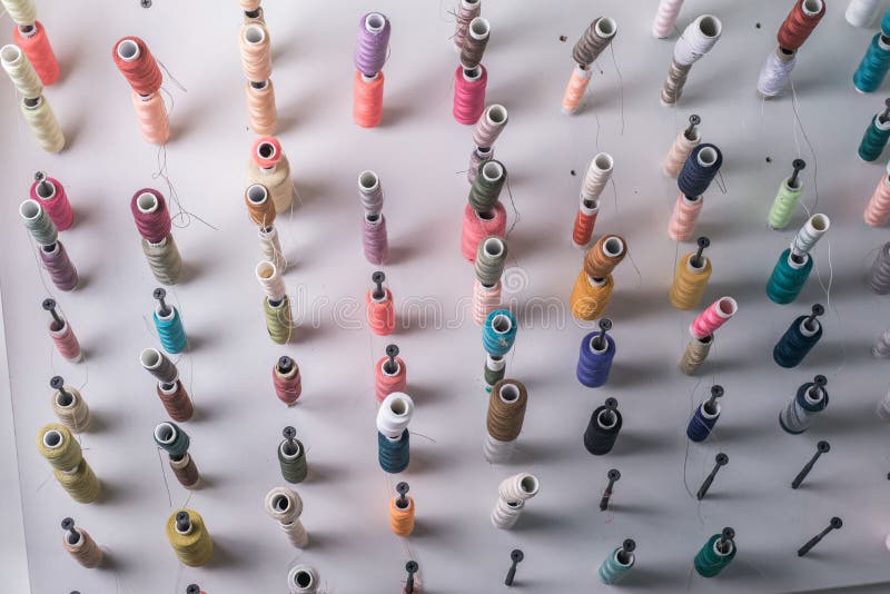 Multi-colored Sewing Threads, in Large Quantities, in the Sewing ...