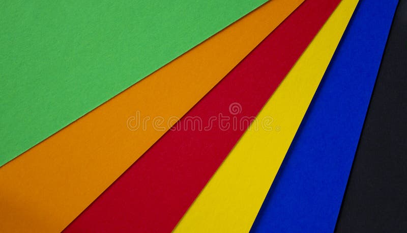 Multi-colored Sheets of Paper on a Black Background. Sheets of Paper of ...