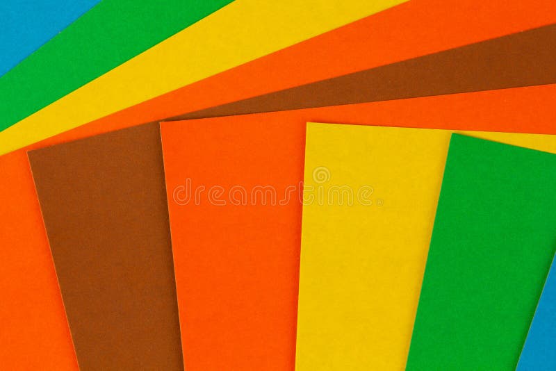 Multi-colored Sheets of Rectangular Paper, Spread Out on a Plane ...
