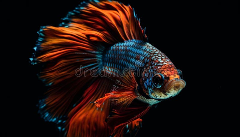 Multi Colored Siamese Fighting Fish Display Aquatic Elegance Generated ...
