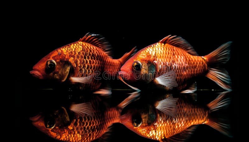 Multi Colored Siamese Fish Swimming in Tank Generated by AI Stock Image ...