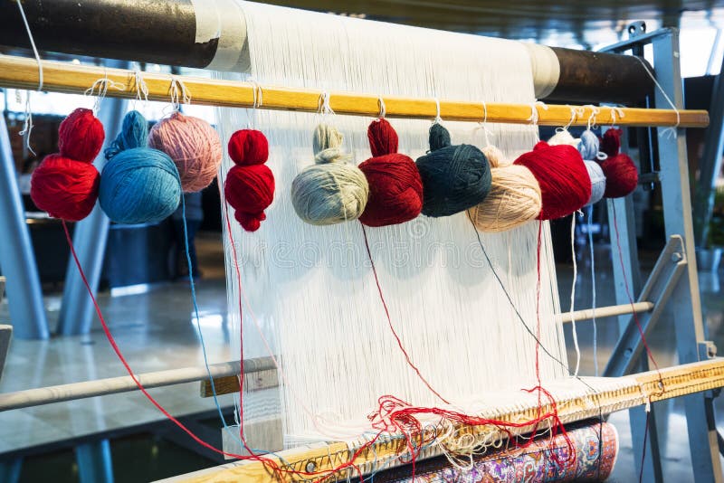 Multi-colored Silk Thread Hanging Stock Image - Image of beautiful ...