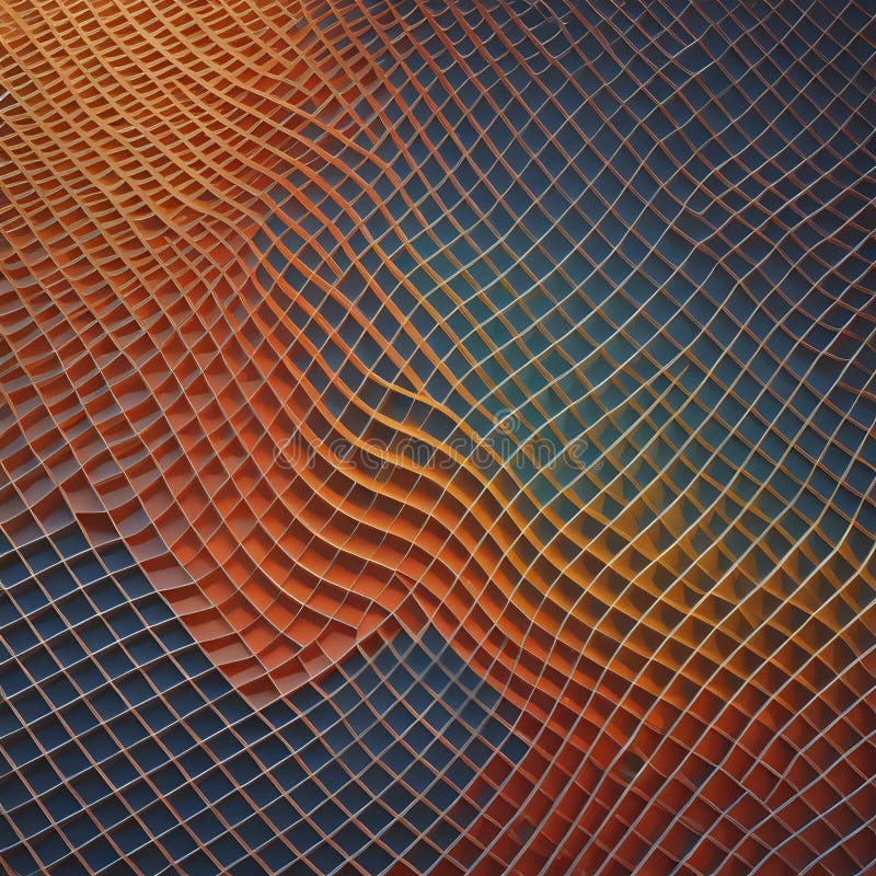 Multi Colored Sine Waves in Geometric Grid Pattern - Generated by Ai ...