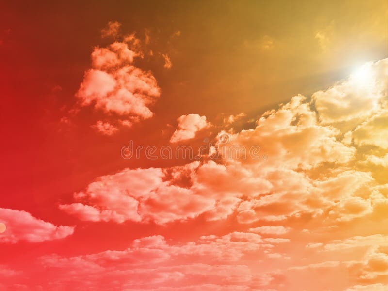 Multi-colored Skies and Bright Clouds Stock Image - Image of heaven ...