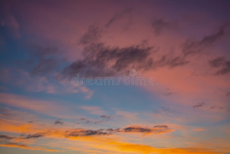 The multi-colored sky stock image. Image of orange, morning - 79614035