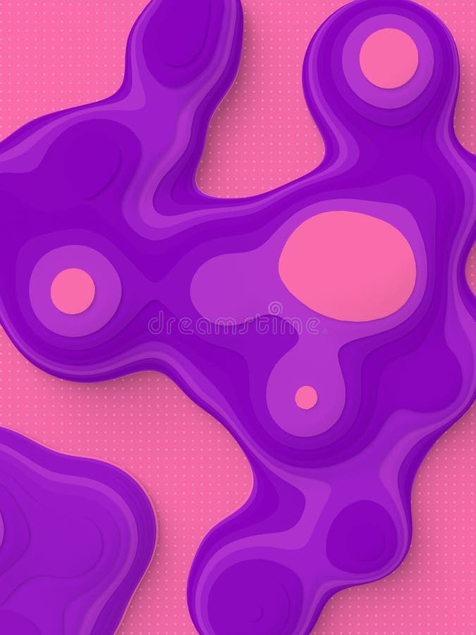 Multi Colored Sliced Shape Digital Illustration. 3d Rendering Modern ...