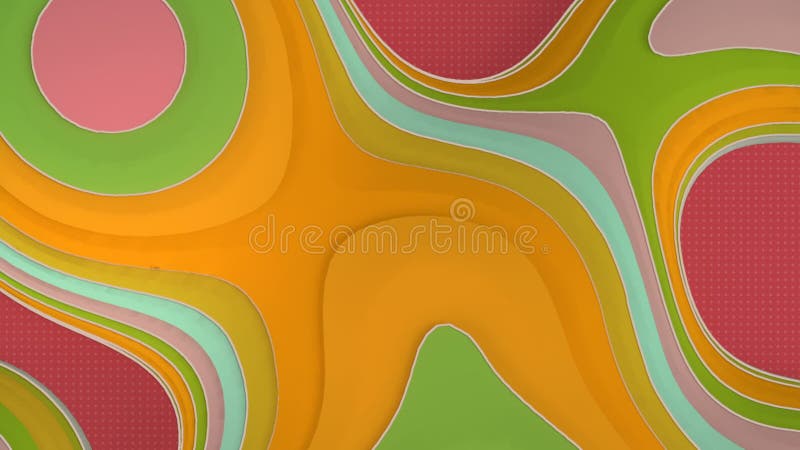 Multi Colored Sliced Shape Loop Animation Geometric Art. 3d Render ...