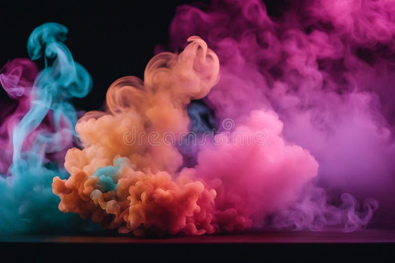 Multi-colored Smoke. Abstract Background of Colored Smoke. Unreal ...