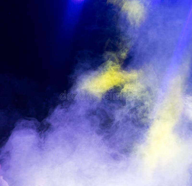 Multi-colored Smoke at the Concert at Night Stock Image - Image of ...