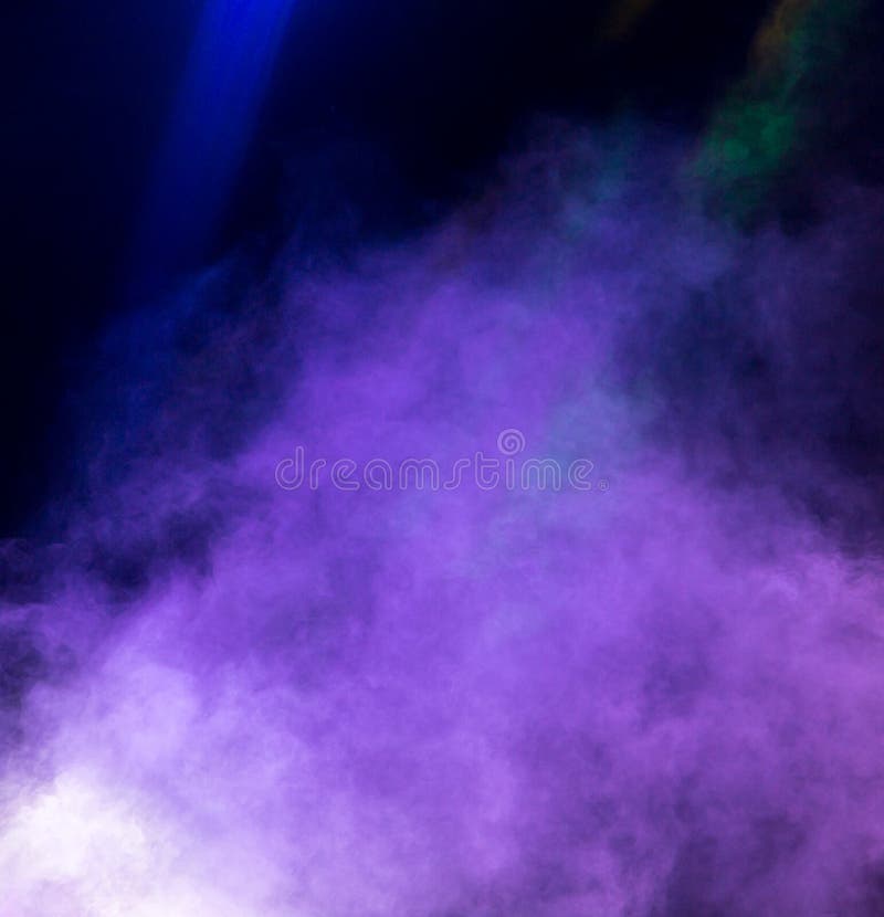 Multi-colored Smoke at the Concert at Night Stock Image - Image of ...