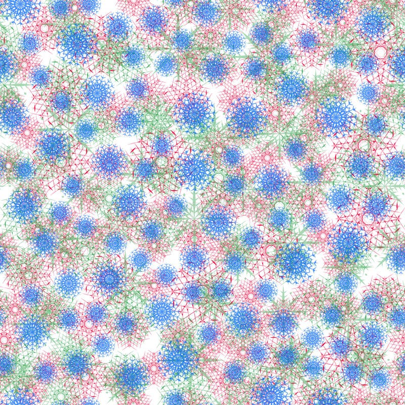 Multi-colored Snowflakes on a White Background. Beautiful Abstract ...