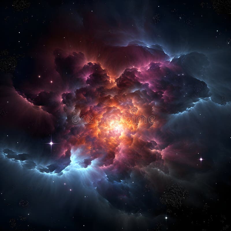 Space Landscape Ai Generated. Stock Illustration - Illustration of ...