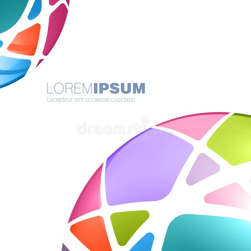 Multi Colored Sphere Vector Template. Stock Vector - Illustration of ...