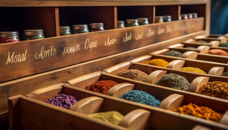 Multi Colored Spice Bowl Offers a Healthy Variety Generated by AI Stock ...