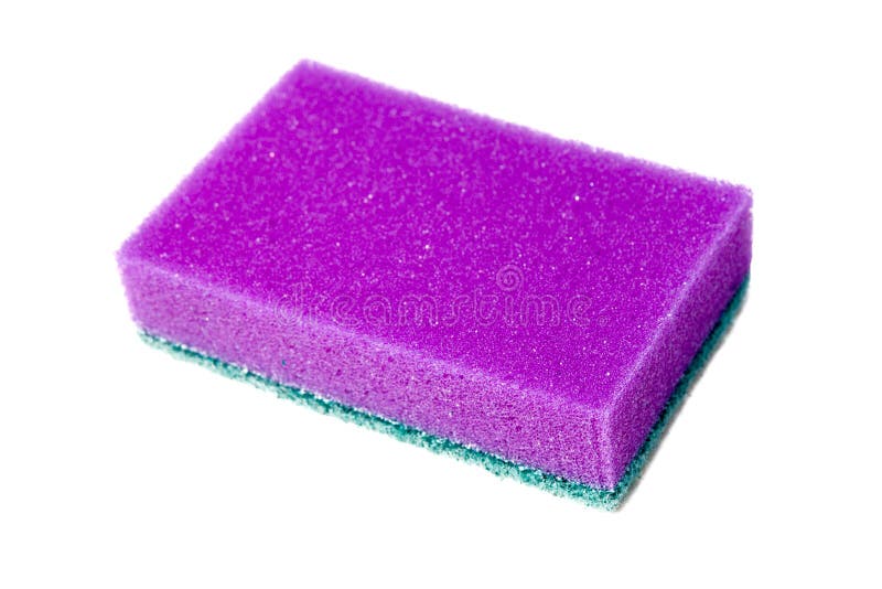 Beautiful Multi-colored Sponge Isolated on White Background Stock Photo ...