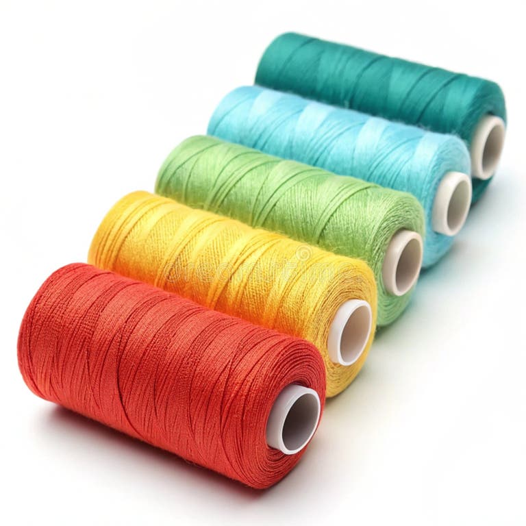 Multi Colored Spools of Thread Isolated on Transparent Background Stock ...