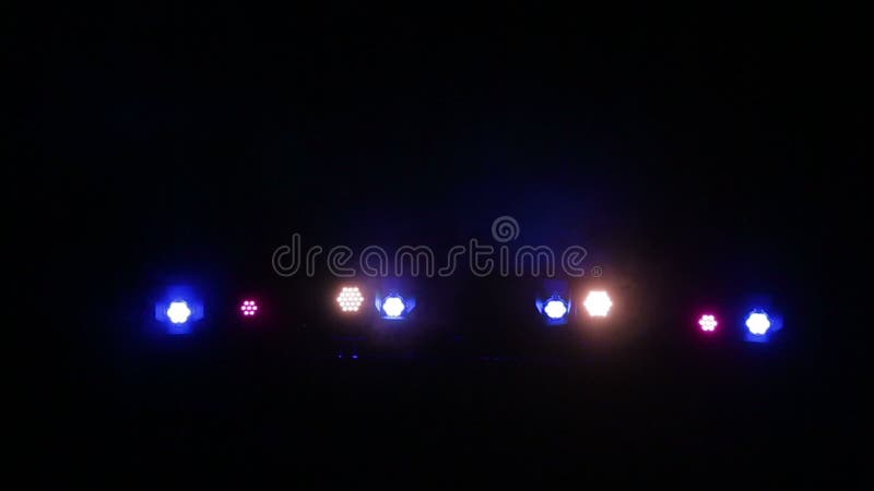 Multi-colored Spotlights on the Stunket Light Modes. Stock Video ...