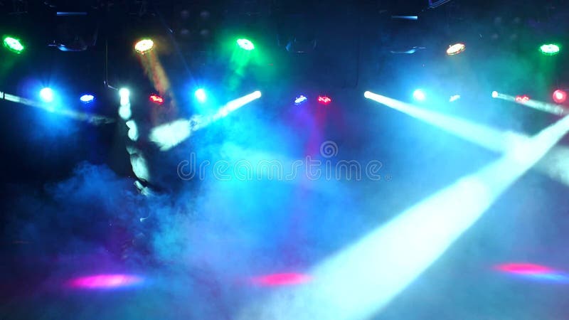 Multi-colored Stage Lights, Light Show at Concert. Stock Footage ...