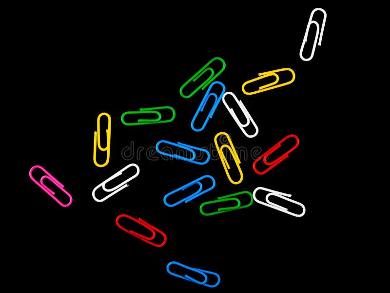 Multi-colored Staples on a Black Background Stock Image - Image of ...