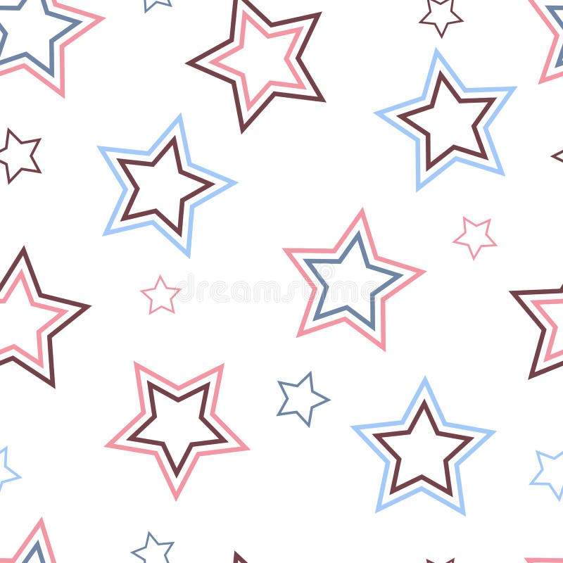 Stars Seamless Pattern. Design for Fabric, Wrapping Paper, Background ...