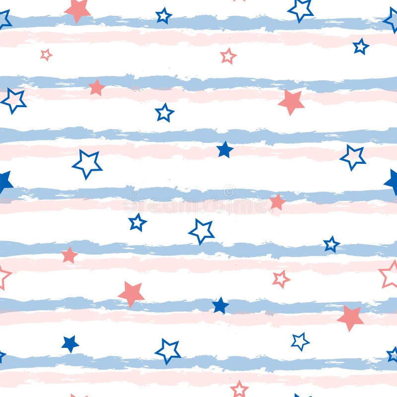 Stars Seamless Pattern. Design for Fabric, Wrapping Paper, Background ...