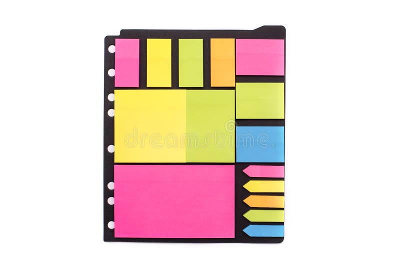 Multi-colored Stickers of Different Sizes and Shapes on a Black Sheet ...