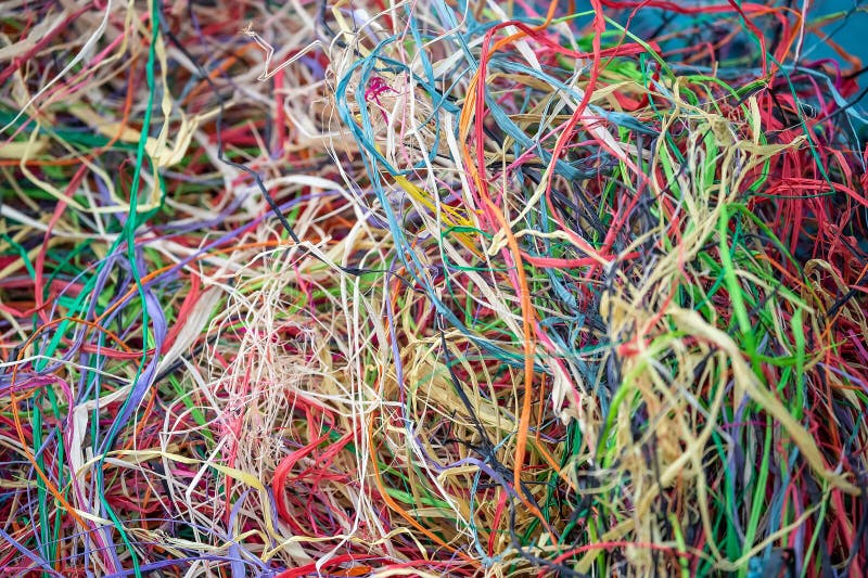 Multi Colored Straw Weaving Materials Crafting Bright Background Stock ...