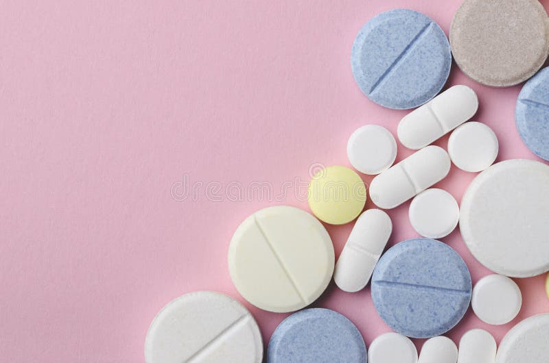 Round Multi-colored Tablets Close-up Stock Image - Image of macro ...
