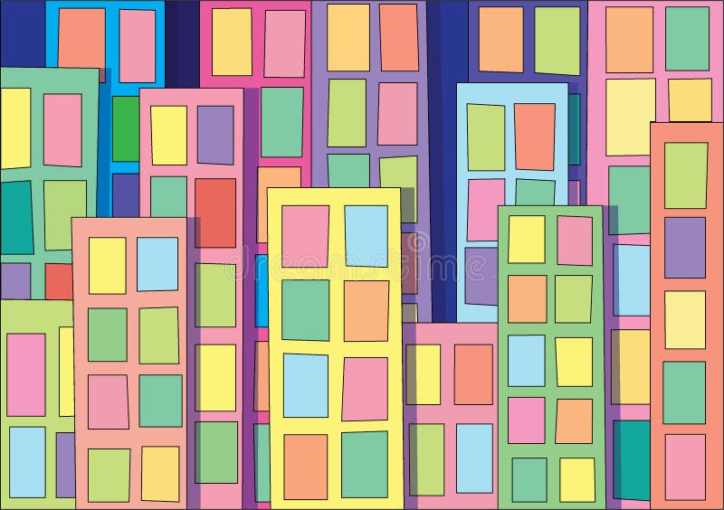 Multi Colored Tall Buildings in the City Design Creative and Pattern ...