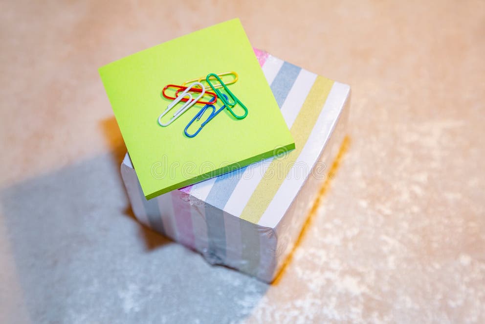 Multi-colored Tear-off Paper Sheets for Notes Stock Photo - Image of ...